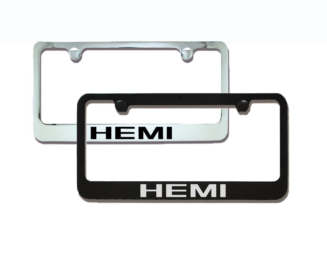 Mopar HEMI Engraved License Plate Frame - Choose Colors