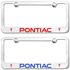 Pontiac Logo Engraved License Plate Frame - Custom Colors and Finish