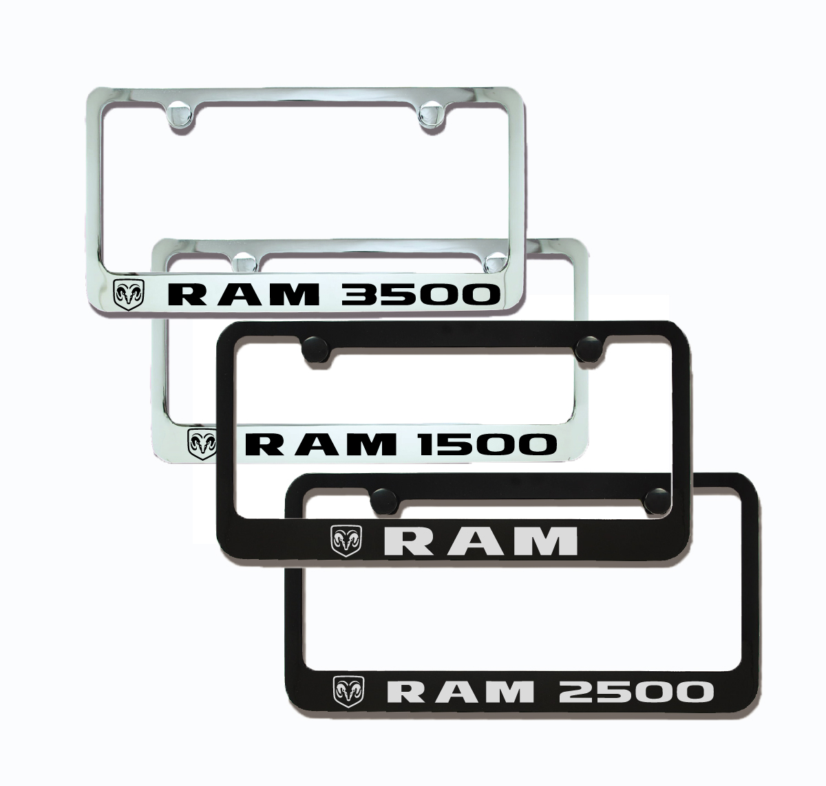 RAM 1500 2500 3500 Engraved License Plate Frame - Choose Colors