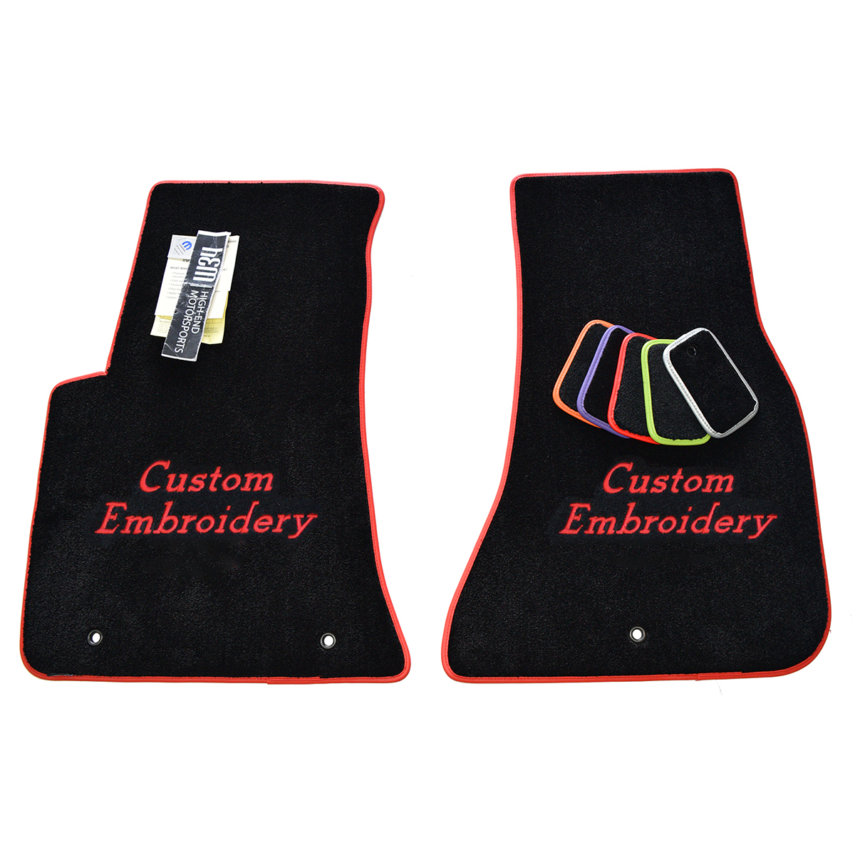 Custom embroidered floor mats store