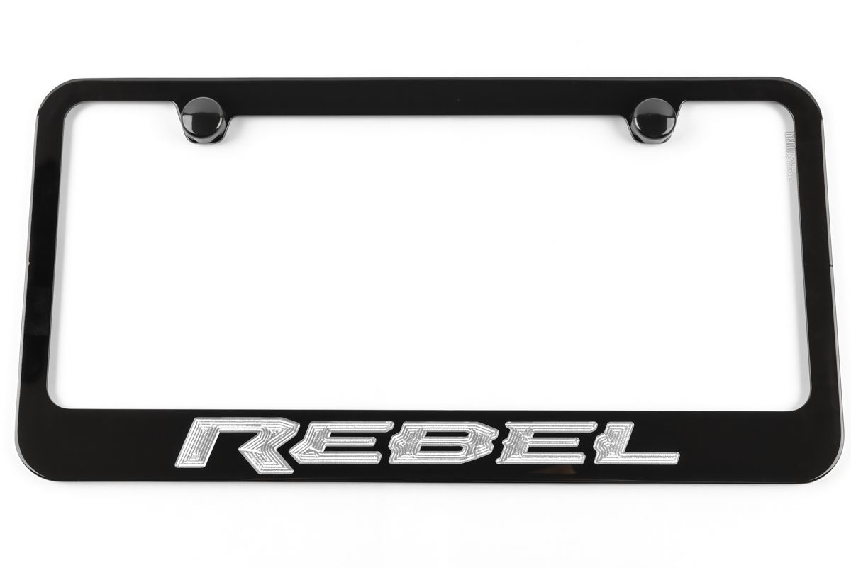 Ram Rebel Engraved License Plate Frame