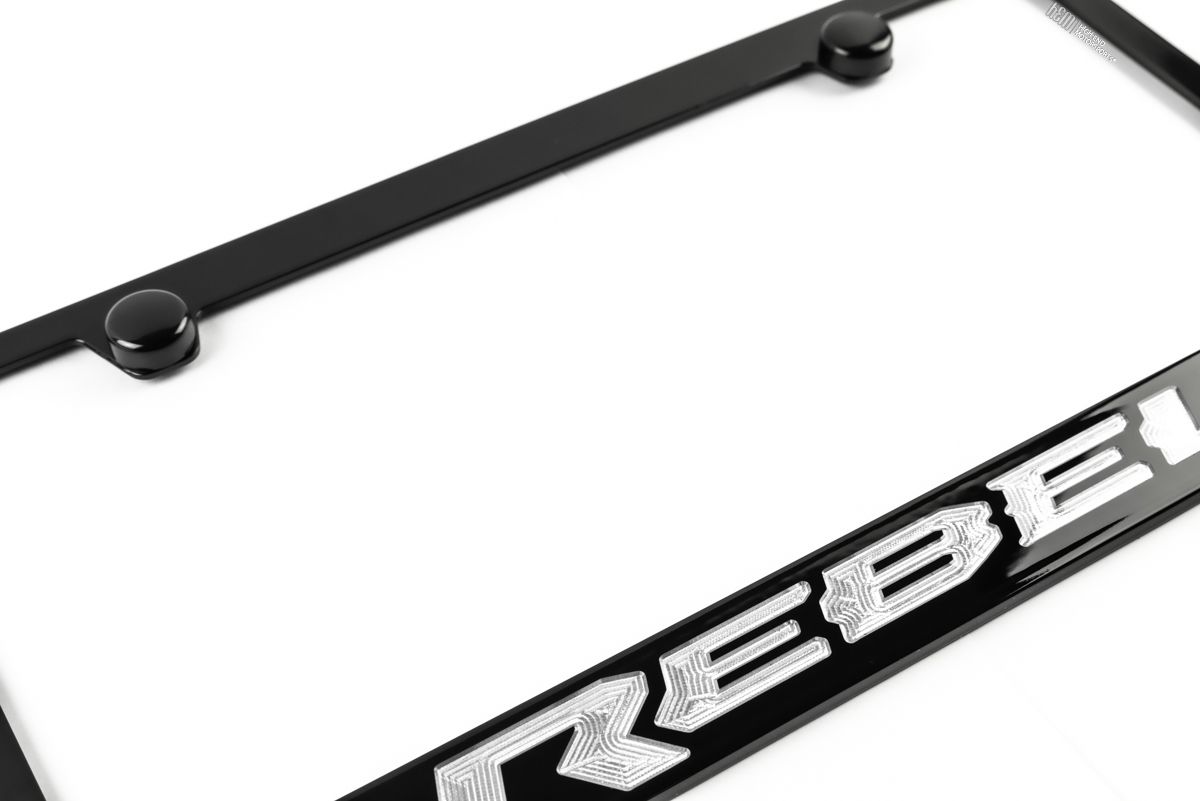 Ram Rebel Engraved License Plate Frame