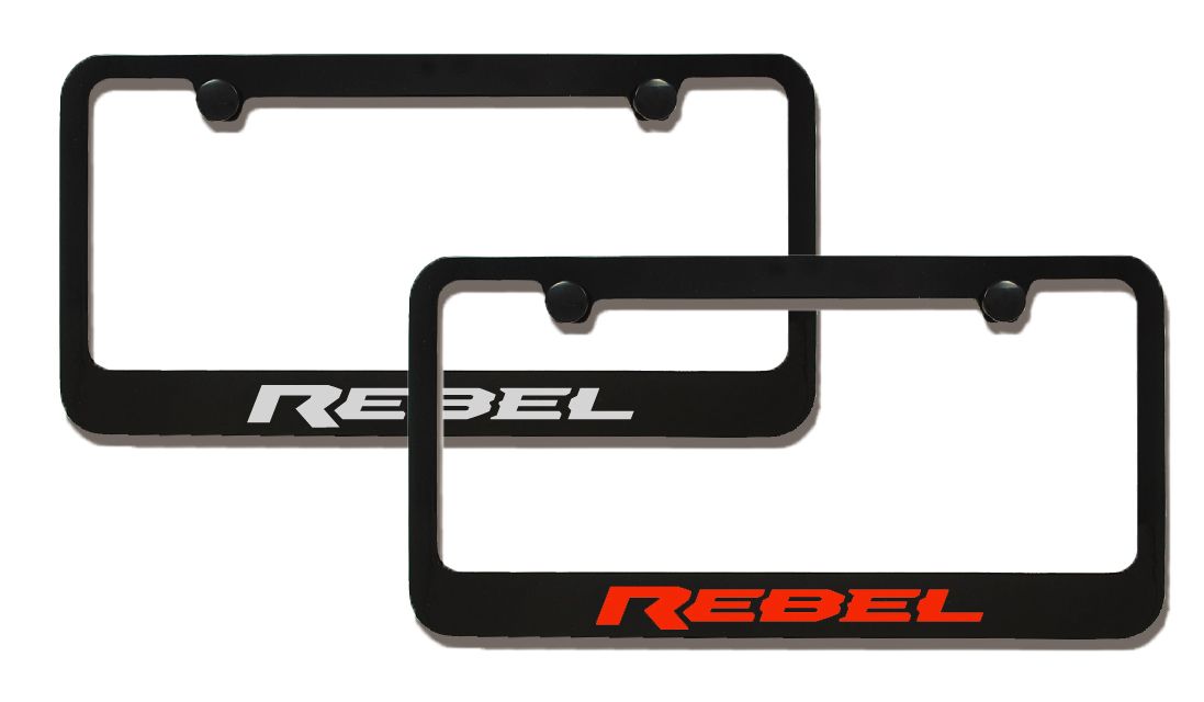 Ram Rebel Engraved License Plate Frame