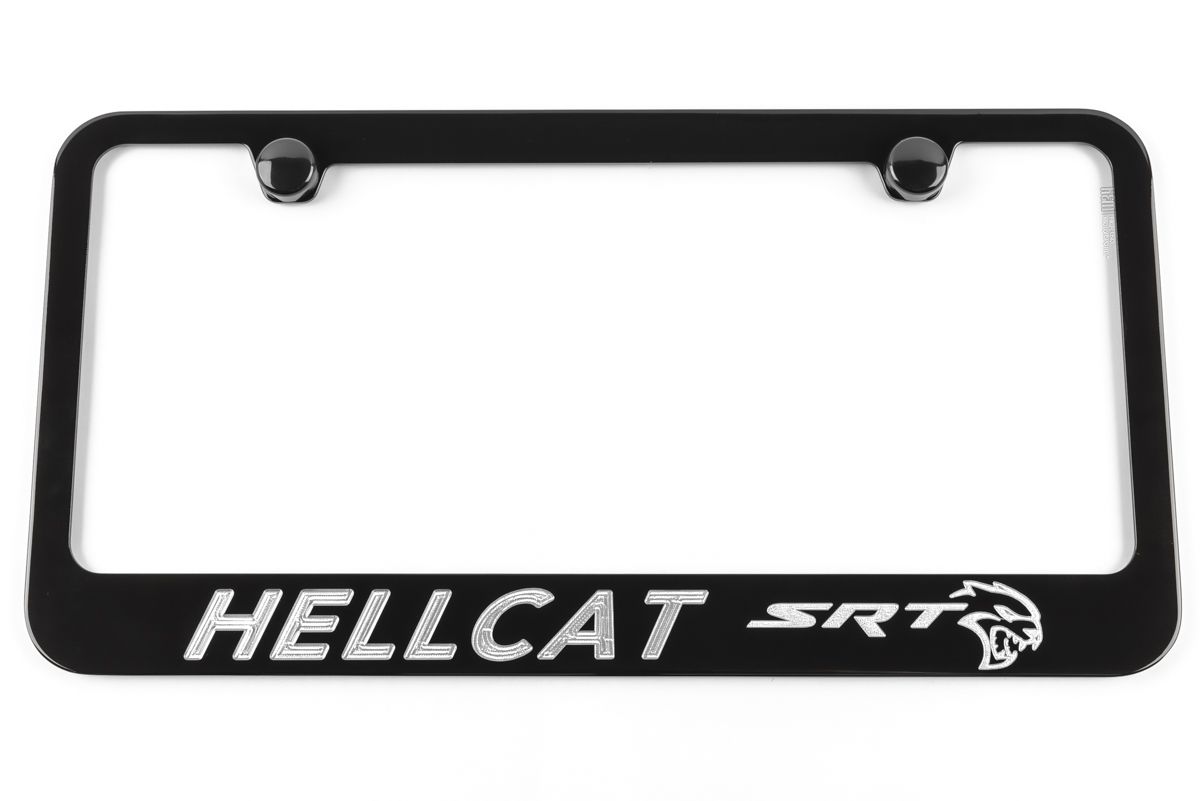 SRT Hellcat Engraved License Plate Frame - Choose Colors