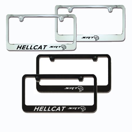 SRT Hellcat Engraved License Plate Frame - Choose Colors