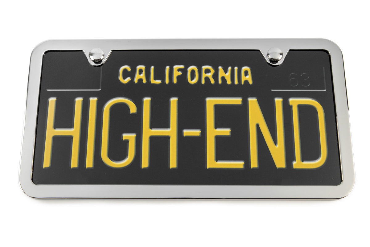 Black Chrome License Plate Frame