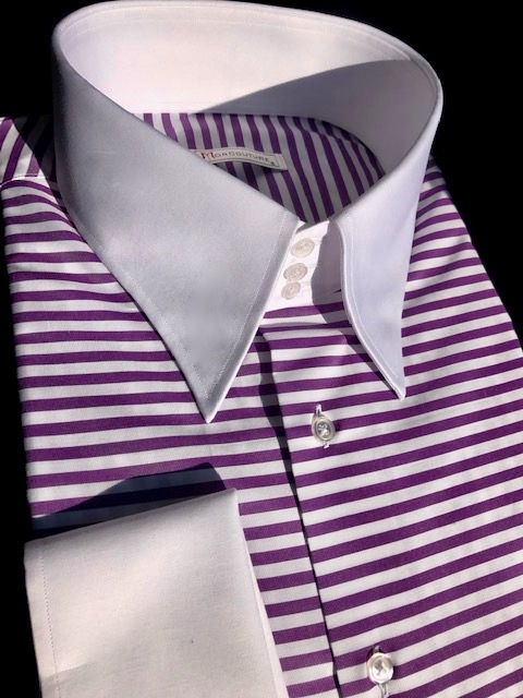 Horizontal Striped Dress Shirt