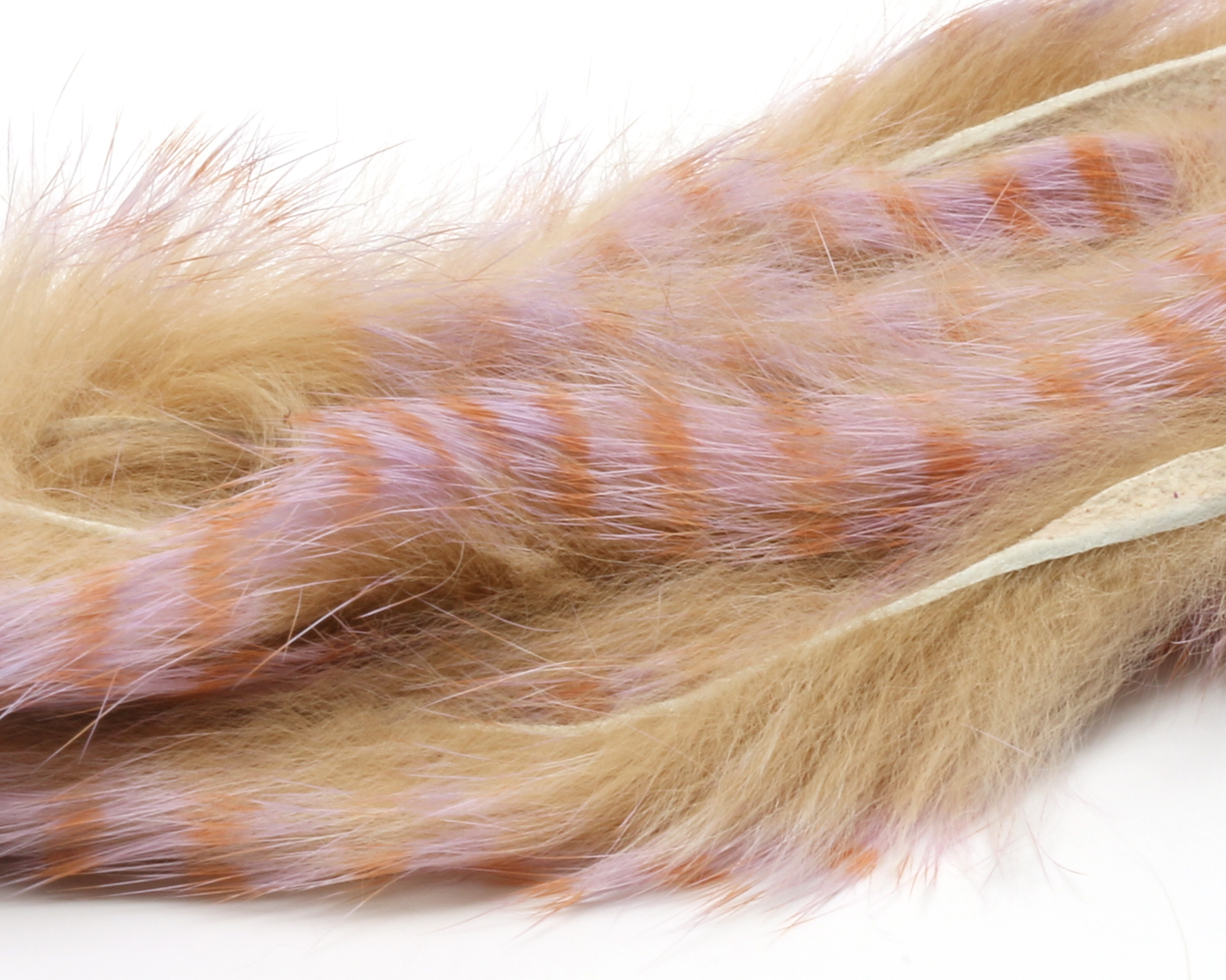 Barred Polychrome Rabbit Strips - Rabbit Fly Tying Furs