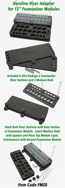 Hareline Riser Adaptor for 12" Foamanizer Modules - Foamanizer Fly ...