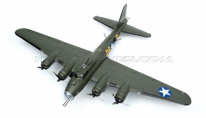NEW 7 Channel AirWingRC B 17 Bomber 63 Scale Electric RC Warbird Kit Green RC Remote