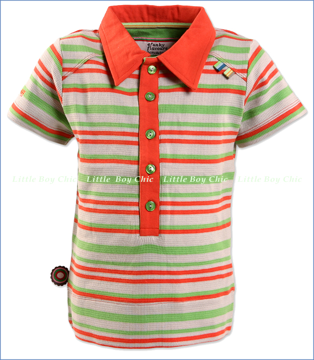 4 Funky Flavours, Further Away Stripe Polo (c)
