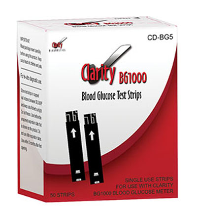 Clarity BG1000 Blood Glucose Test Strips | OBGYN Supply