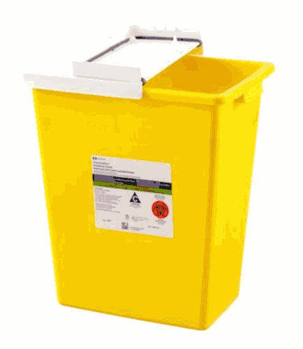 Covidien Monoject Trace Chemotherapy Container w/Hinged Lid 2-Gallon