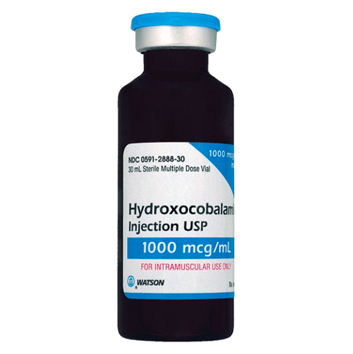 Hydroxocobalamin Injection Vitamin B12, 1000mcg 30mL Vial | OBGYN Supply