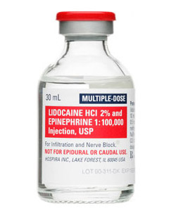Lidocaine HCL 2% & Epinephrine 1:100,000 Injection 30mL MDV