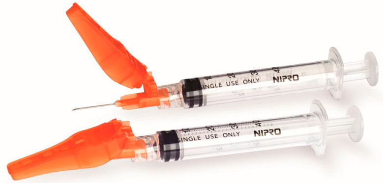 Nipro SafeTouch Safety Hypodermic Needle 25g x 1" | OBGYN Supply