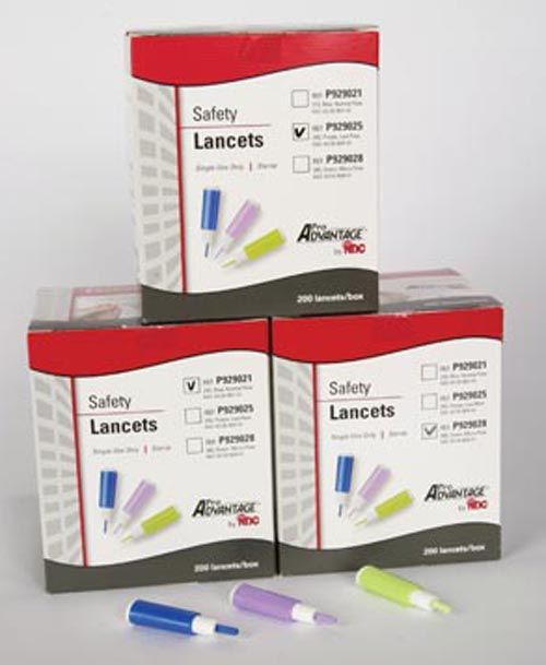 Pro-Advantage Pressure Activated Safety Lancet 25g, 1.5mm Depth | OBGYN ...