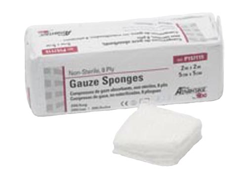 Pro Advantage 2" x 2", 8-Ply Non-Sterile Gauze Sponge P157115 | OBGYN ...