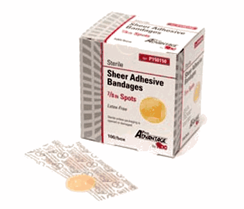 Pro Advantage Sheer Adhesive Spot Bandages 7/8" Round | OBGYN Supply