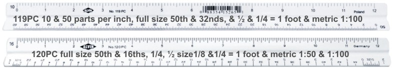 Combination Drafting Scales 12"