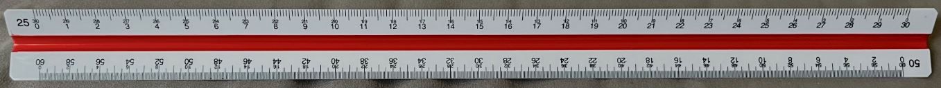 12" Engineering Scale Model 245P 10, 20, 25, 30, 40, 50 Parts per inch