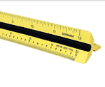 Mechanical Scale Rulers for the Design & Reading of Mechanical Drawings