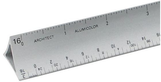18" Alumicolor Hollow Aluminum Architectural Scale