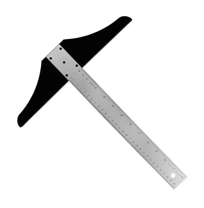 18" Aluminum Blade Graduated T-Square