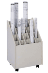21 Slot Safco Mobile Roll File 28 7/8.H X 30 1/8 W X 15 ¾ D Bins 3 3/8"