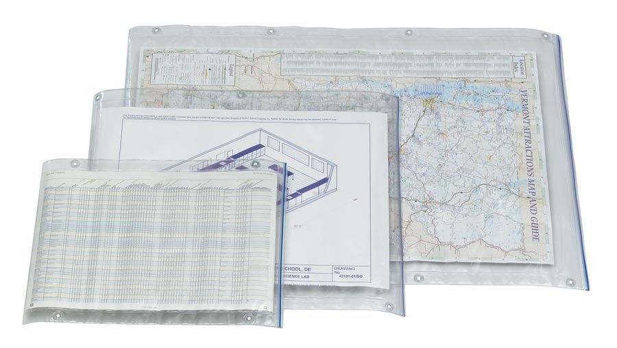 24x36 Clear Document Protectors Waterproof Zipper Top