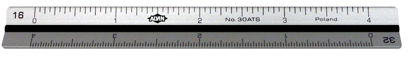 4" Mini Aluminum Architects Scale by Alvin