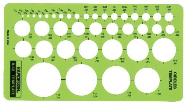 40R 3 7/8 - 7 1/4 Circle Template by Rapid Design
