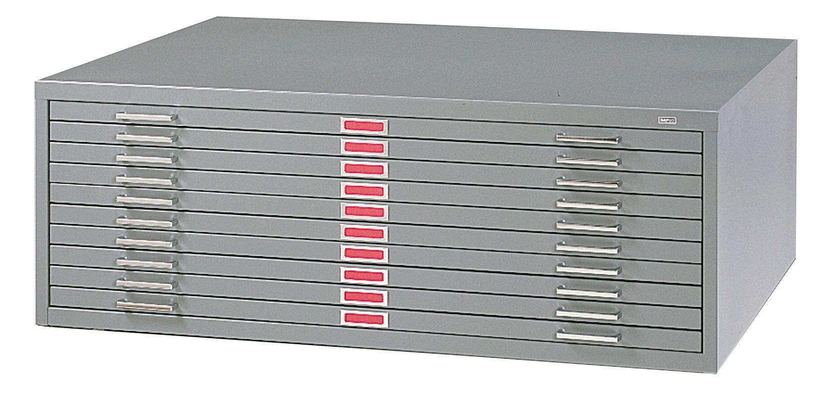 Gray 10 Drawer Safco Flat File 43x32 1 1/4"H Inside Dimension