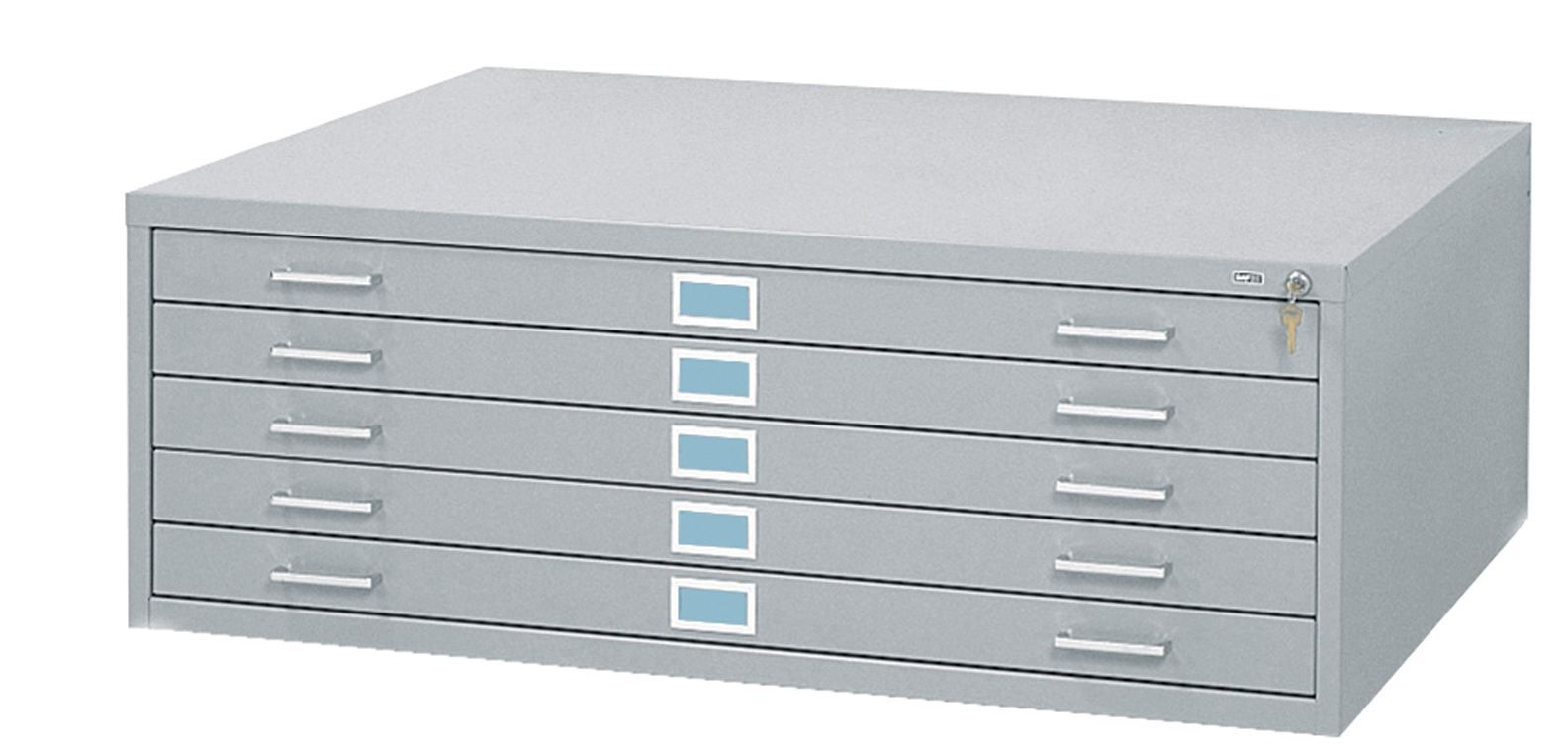 Gray 5 Drawer Safco Flat File 43x32x2H Inside Dimension