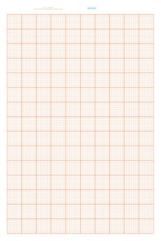 460543 K&E 8X8" Orange Grid Tracing Graph Paper 8 1/2" x 11"
