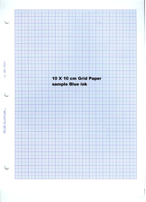 461523 K&E 10 X 10cm Blue Grid Tracing Graph Paper Size 8 1/2" X 11