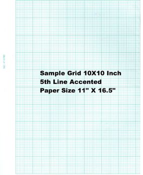 470782 K&E 10 x 10" Green Grid Tracing Graph Paper 11" x 16 1/2"