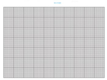 470940 K&E Green 12 x 12" Grid Graph Paper Size 11" x 16 1/2"