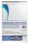 8x8 Grid 17x22 Pad 40 Sheets Cross Section Graph Paper 20lb