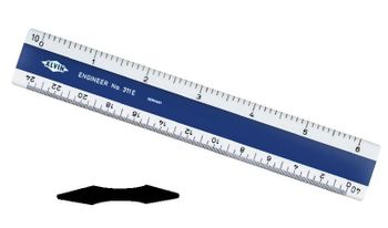 6" 311E Engineers Scale Ruler 10 30 40 50 PPI 4 Bevel Engineering Scale