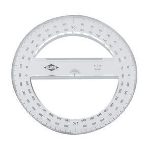 6" Full Circle 360° Protractor for School
