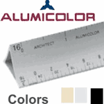 12" Aluminum Flat Architects Scale Double Numbered Alumicolor Ruler