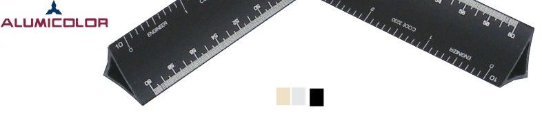 Aluminum engineers scales Alumicolor hollow engineering scales