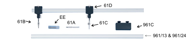 Alvin Beam Compass Parts Fit Models 961X & 961B Compasses