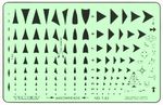 Shape Stencils Templates to Draw Arrows Triangle & Geometric Shapes