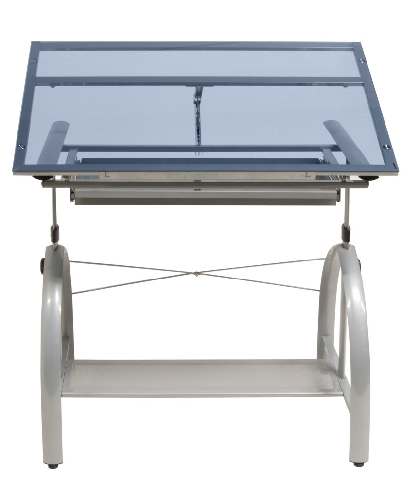 Avanta Glass Top Drafting Table by Studio Designs