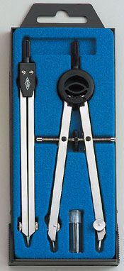 Compact Drafting Instrument Bow Compass & Divider Kit