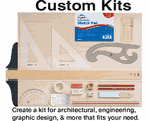 Alvin 18" x 24" Technical Drawing Outfit Kit Drafting Board, Tools & Case