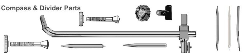 Alvin Parts for Drafting Compass & Dividers to Repair Broken Compasses