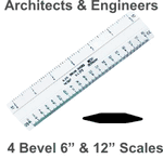 Flat Drafting Scale Rulers for Architectural & Engineering Design